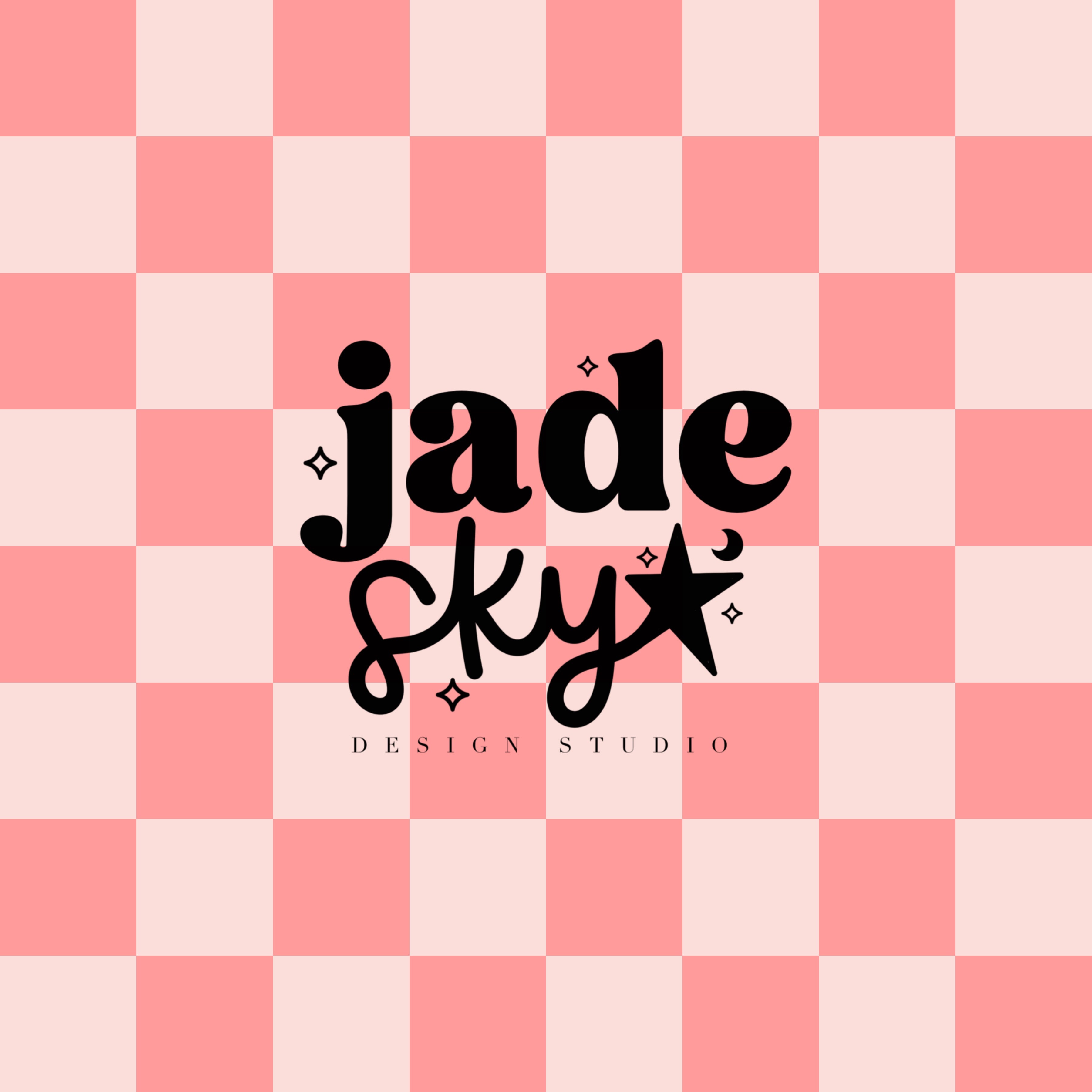 Chocolate Bunny frames pink checkered coordinate – Jade Sky Design Studio