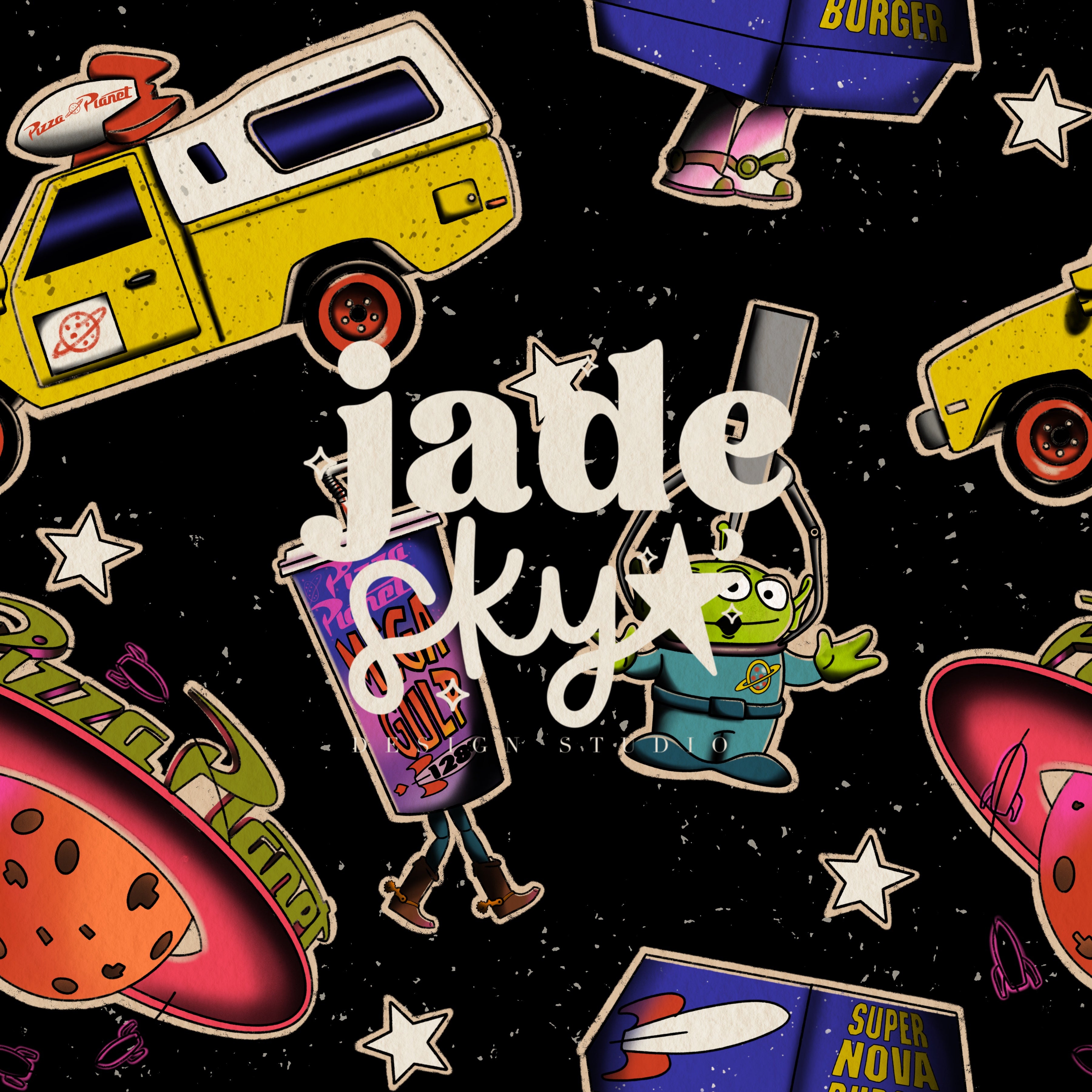 Pizza Tats – Jade Sky Design Studio